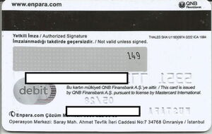 Bank Card: Encard (Finansbank, Türkiye (Turkey)Col:TR-MC-0660