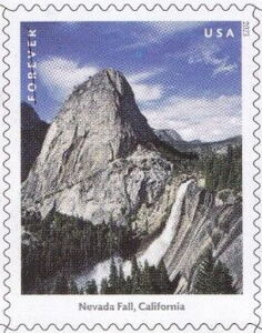 Stamp: Nevada Fall, California (United States of America(Waterfalls of ...