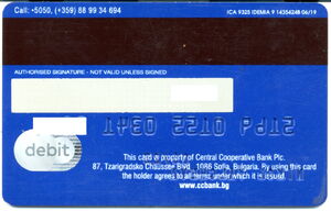 Bank Card: Central Cooperative Bank Mastercard Debit - 06/19 (Central ...