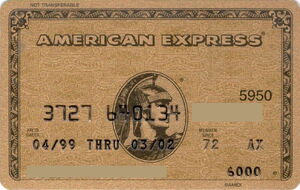 Bank Card: American Express Gold US-372764-12-98 (American Express ...