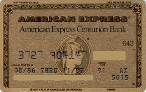 Bank Card: American Express Centurion Bank Gold US 372790 1-85 ...