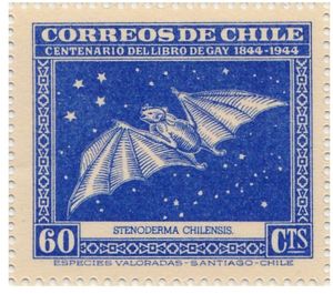 Stamp: Stenoderma chilensis (see Description) (Chile(Natural History of ...