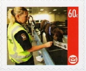 Stamp: Customs Department - Inspecting Baggage (New Zealand ...