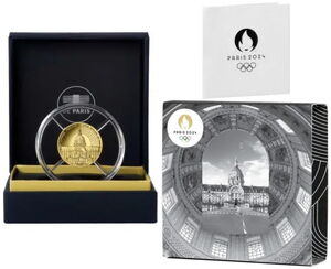 Coin: 50 Euro (Paris 2024 Olympic Games. Heritage Hôtel National des ...