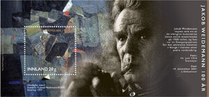 Stamp: Jakob Weidemann, Artist (NorwayMi:NO BL60,Yt:NO F2043