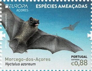 Selo: Azores Noctule (Nyctalus azoreum) (Açores(EUROPA 2021 - Espécies ...
