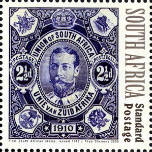 Selo: First South African Stamp, issued 1910 (África do Sul(Joburg 2010 ...