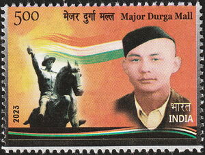 Stamp: Major Durga Malla (1913-1944) Commemoration (IndiaMi:IN 3840,Yt ...