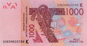 Banknote: 1,000 Francs CFA (West African States(K for Senegal) Wor:P-715 Kv