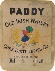 Drink Label: Paddy Old Irish Whiskey (Midleton Distillery, IrelandCol ...