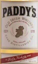 Drink Label: Paddy Old Irish Whiskey (Midleton Distillery, IrelandCol ...