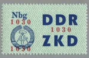 Stamp: Operation check list of ZKD for VVB-Neubrandenburg (Germany ...