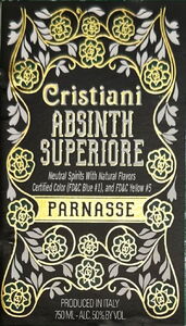 Drink Label: Cristiani Parnasse Absinth Superiore (Distilleria ...