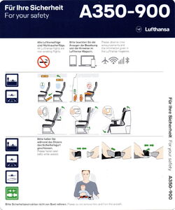 Safety Card: A350-900 (Lufthansa, Germany, Federal RepublicCol:DLH-DE-0138