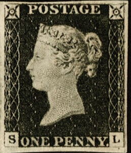 Stamp: Queen Victoria - Penny Black (United Kingdom of Great Britain ...