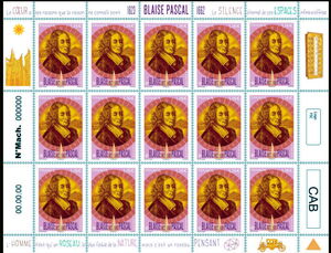 Stamp: Blaise Pascal, Mathematician (FranceCol:FR 2023.06.19-01a