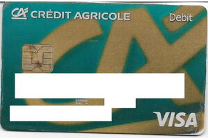 Bank Card: Visa Debit (Credit Agricole, EgyptCol:EG-VI-0059