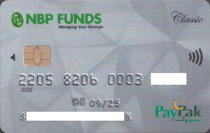 Bank Card: Nbp Funds (National Bank of Pakistan, PakistanCol:PK-GM-0020