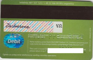 Bank Card: Mastercard (BGZ BNP Paribas, PolandCol:PL-MC-0265.08