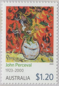 Stamp: Sunflowers by John Percival (Australia(Still Life Artworks (2023)) Sn:AU 5634,Yt:AU 5418 ...