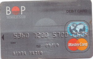 Bank Card: Mastercard (Bank of Punjab, PakistanCol:PK-MC-0036