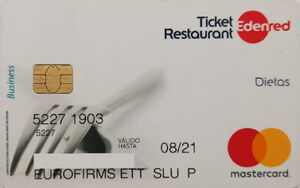 Tarja bancària: Ticket restaurant - Edenred (Servicios Financieros ...