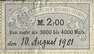 Stamp: Bill of exchange (German Realm: Revenue Stamps(Bill of Exchange ...