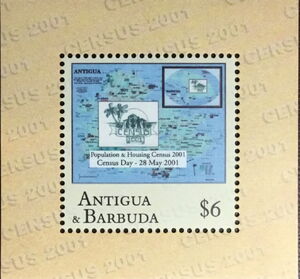 Stamp: Population and Housing Census 2001 (Antigua and Barbuda ...