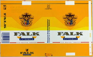 Cigarette Pack: Falk Extra Mild (Germany, Federal RepublicCol:DE-CT-0375