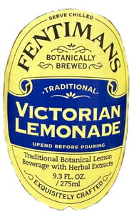 Drink Label: Fentimans Traditional Victorian Lemonade (Fentimans Ltd ...