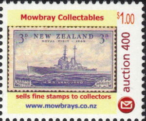 Stamp: Mowbrays Collectables - HMS Vanguard (New Zealand: Personalized ...