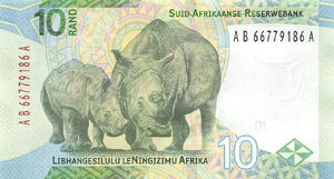 Banknote: 10 Rand (South Africa(2023 ND "Modified Animal Designs" Issue ...