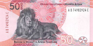 Banknote: 50 Rand (South Africa(2023 ND "Modified Animal Designs" Issue ...