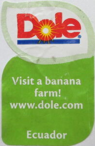 Fruit Sticker: Dole Visit a banana farm! (EcuadorCol:EC-FR-02259