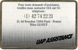 Functional Card: Super Assistance - UAP (Insurance, France(UAP) Col:FR ...