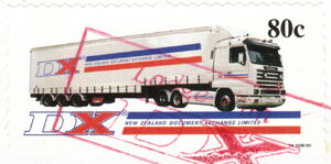 Stamp: DX NZ Document Exchange Truck (New Zealand: Private Post Offices ...