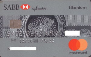 Bank Card: Mastercard Titanium (Saudi British Bank, Saudi ArabiaCol:SA ...