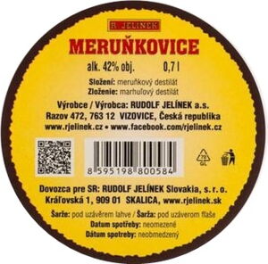 Drink Label: Meruňkovice (Rudolf Jelinek Distilleries a.s., Czech ...
