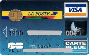 Bank Card: Visa - Carte Bleue (La Poste, FranceCol:FR-VI-0139.03