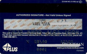 Bank Card: Visa Classic - Providian National Bank (Providian National ...