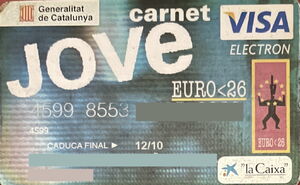 Bank Card: Carnet Jove (la Caixa - Caixa de Etv. y Pes. de Barcelona ...