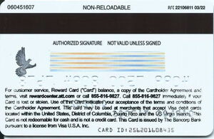 Bank Card: AT&T Visa Debit (Bancorp Bank, United States of AmericaCol ...