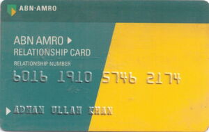 Bank Card: Relationship Card (ABN AMRO Bank N.V., PakistanCol:PK-CR-0002.02