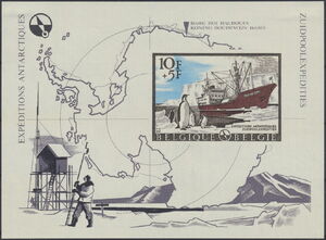 Stamp: Expedition Ship Magga Dan - Souvenir Sheet (Belgium(Antarctica ...