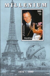 Stamp: Millennium Freddie Mercury and Frank Sinatra (Chad: Illegal ...