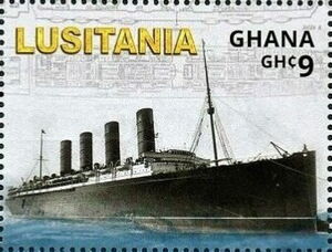Stamp: RMS Lusitania (Ghana(Lusitania (2015)) Mi:GH 4609