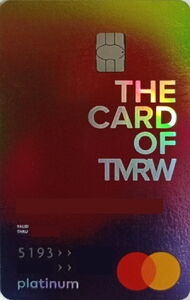 Bank Card: The Card Of Tmrw (PT Bank UOB Indonesia, IndonesiaCol:ID-MC-0124