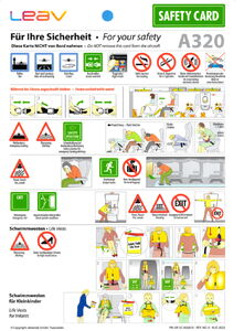 Safety Card: A320 (Leav Aviation, Germany, Federal RepublicCol:NGN-DE-0001