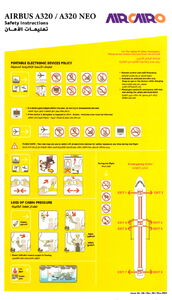 Safety Card: Airbus A320 / A320 NEO (Air Cairo, EgyptCol:MSC-EG-0003