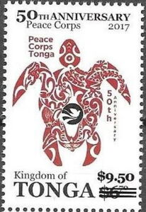 Stamp: 50th Anniversary of the Tongan Peace Corps - Overprinted (Tonga ...